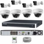 HIKVISION 5MP IP CCTV Camera, 4 Dome, 4 Bullet, 8CH NVR , 2 TB HDD ...