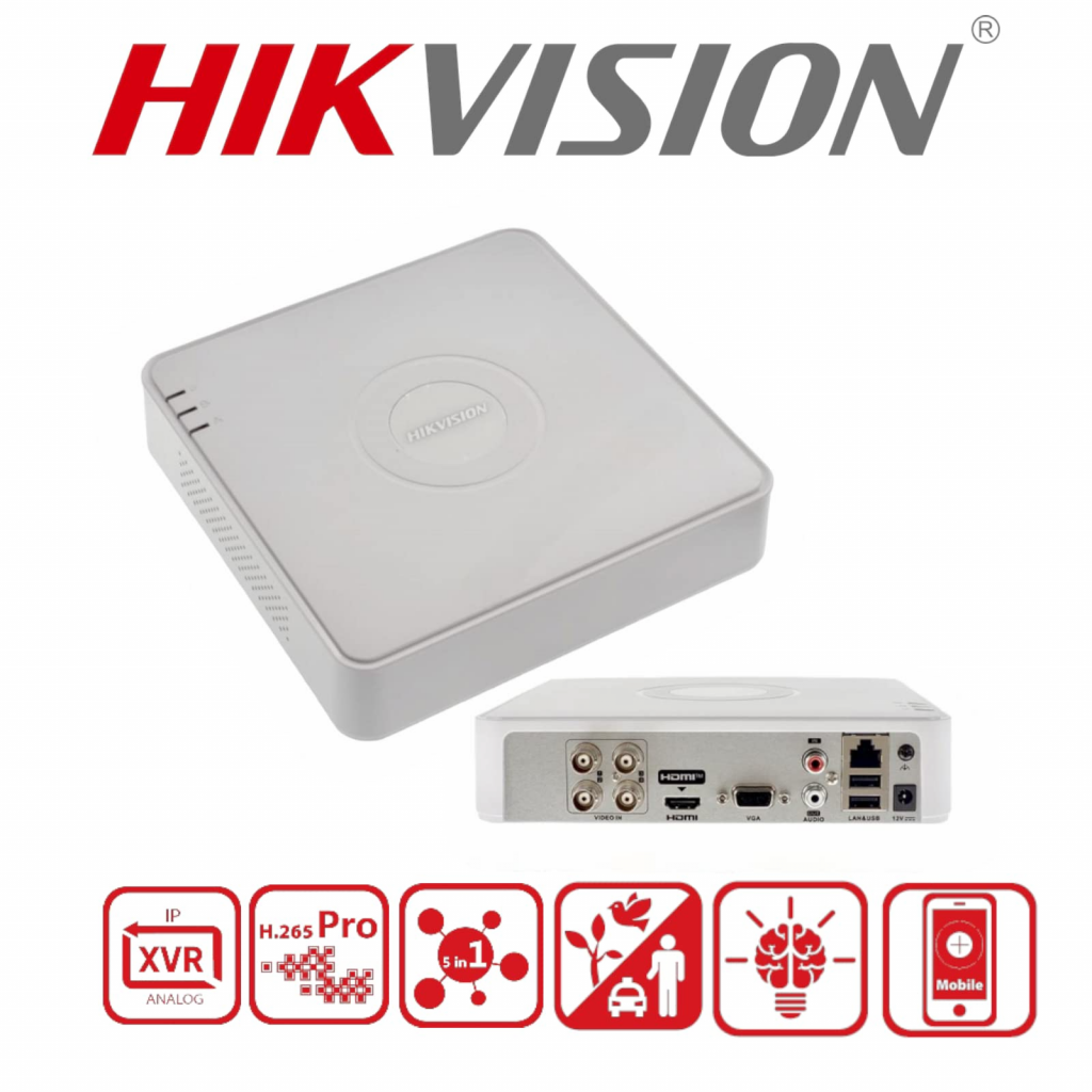 Hikvision 4 Channel H.265 AcuSense DVR [iDS-7104HQHI-M1/S] for CCTV ...
